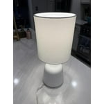 Mainstays Warm White Ribbed Ceramic Table Lamp, 16"H - Walmart.com