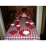 10.25" Apple Red Divided Round Plates, Durable Plastic with Three ...