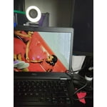 onn. Webcam with Ring Light w/3 LED Levels, Autofocus, Built-in Microphone, White & Black ...