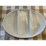Better Homes & Gardens Porcelain Oval Divided Bowl 3-Compartment White ...