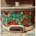 The Pioneer Woman 6-Quart Portable Vintage Floral Slow Cooker Model ...
