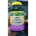 Spring Valley Super Vitamin B-Complex Dietary Supplement Tablets, 250 ...