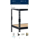 Edsal Adjustable 4 Shelf Steel Shelving Unit, Heavy-Duty Storage, Black ...