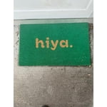 TOWN & COUNTRY TERRA Hiya Painted Welcome Outdoor Door Mat, Natural ...