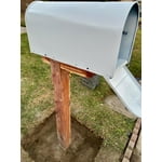 Solar Group Gibraltar Cedar Mailbox Post Kit, 43.3 in., Natural Red ...