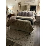 My Texas House Veronica 3-Piece Blue Floral Cotton Slub Comforter Set ...