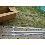 Garden Craft 48in H Molded White Plastic Step-in Post, Fence Post ...