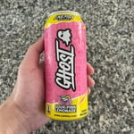 GHOST Energy Sour Pink Lemonade Energy Drink 200mg Caffeine Vegan 16 fl ...