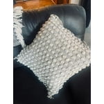 Better Homes & Gardens Nubby Dots Pillow, 20" x 20", Square, Neutral, 1 ...