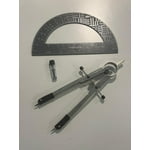 Fiskars 12-inch Metal Compass with 180-Degree Protractor, School Math ...
