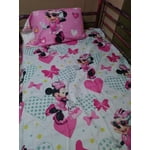 Disney Minnie Mouse Pink & White Microfiber Kid's 4-Piece Full Bed ...