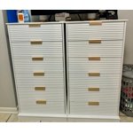 Homfa White 6 Drawer Dresser for Bedroom, 45.7''H Modern Wood Storage ...