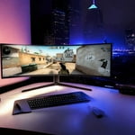 "SAMSUNG Gamer PC 49"" CRG9 Dual QHD Curved QLED Gaming Monitor ...