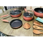 The Pioneer Woman Frontier Speckle 12-Piece Aluminum Cookware Set ...