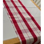 Red Tinsel Plaid Fringed Table Runner 13x72 - Walmart.com