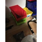 Set of 4 Plastic Storage Stacking Bins, Red and Green - Walmart.com
