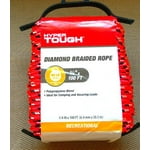 Hyper Tough Polypropylene Diamond Braided Rope, Red, 1/4 inch x 100 ...
