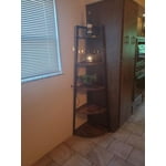 TribeSigns 70" Tall 5 Tier Corner Bookshelf, Industrial Storage Ladder ...