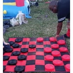Play Day Jumbo Checkers Game Set with 58-Inch Mat for Indoor/Outdoor ...