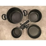 Mainstays 7-Piece Cookware Set Black with Teflon Non-Stick Construction ...