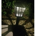Mainstays Solar Powered Black Square Design LED Path Light, 5 Lumens (6 ...