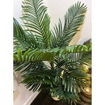 6 ft Artificial Golden Cane Palm Tree with Large White Planter, Faux ...