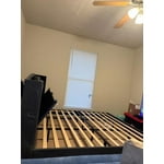 Kicode King Size LED Floating Bed Frame, PU Black, with Storage ...