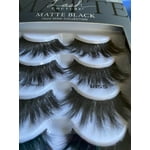 KISS Matte Black Faux Mink Lashes Multipack 4 Pairs Natural Curl Volume ...