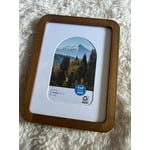 Mainstays 6x8 Inch Wood Picture Frame with White Mat and Rounded ...