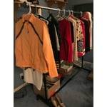 Whitmor Adjustable Rolling Expandable Garment Rack, Metal, Black and ...