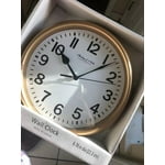 Mainstays 8.78 Basic Gold Clock with Quartz Movement and Glass Lens ...