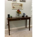 Winsome Wood Rochester Console Table with Drawer, Walnut Finish ...