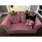 Costway Mini Child Cozy Playroom Sofa, Strawberry Armrest Lounge Couch ...