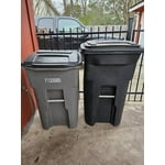 Free Shipping! Toter 64-Gallon Black Garbage Can, Durable with Wheels ...