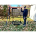 "ZENSTYLE 48"" Outdoor Spider Swing Set with 72"" Steel Frame Stand ...