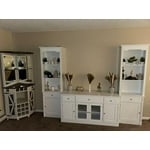 Timechee 104.3"x82.3" Complete Entertainment Wall Unit White TV Stand ...