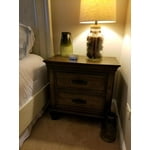Coaster 200972-CO 2 Drawer Nightstand, Burnished Oak - Walmart.com
