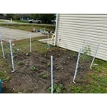 Garden Craft 48in H Molded White Plastic Step-in Post, Fence Post ...