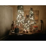 Pre-Lit Clear Lights Rustic Alpine Trees Set of 3 - Walmart.com