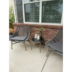 Mainstays Skyler Steel 3-Piece Wicker Rope Chat Set, Grey - Walmart.com