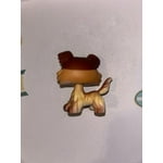 #58 Rera Littlest Pet Shop Brown Collie Dog Puppy Blue Eyes LPS Animal ...