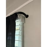 Wraparound Adjustable Blackout Curtain Rod Set, Matte Black, 52"-96 ...