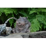Design Toscano Hanna the Hippo African Decor Piped Pond Spitter Statue ...