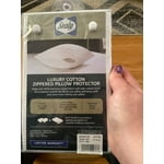 Sealy ® Luxury Cotton Pillow Cover Protector, King - Zippered, Stain ...