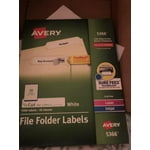 "Avery Printable Adhesive Office Supply File Folder Labels, 2/3"" x 3-7 ...