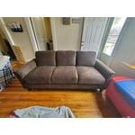 Lifestyle Solutions Alexa Sofa with Rolled Arms, Brown Fabric - Walmart.com