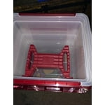 IRIS USA Wing-Lid Storage Box with 4 Light Wraps, 3 Pack, Clear/Red ...