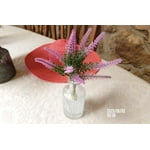 Mainstays 10.5" Artificial Lavender Flower Stems in Ribbed Glass Vase ...
