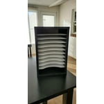 AdirOffice Wooden Adjustable Literature Organizer, 12 Compartment ...