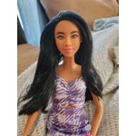 Barbie Fashionistas Collection Doll with Black Hair, Tall Body, and ...